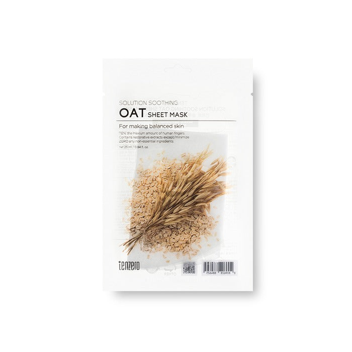 M Beauty + TENZERO SOLUTION SOOTHING OAT SHEET MASK - 25 ml*10